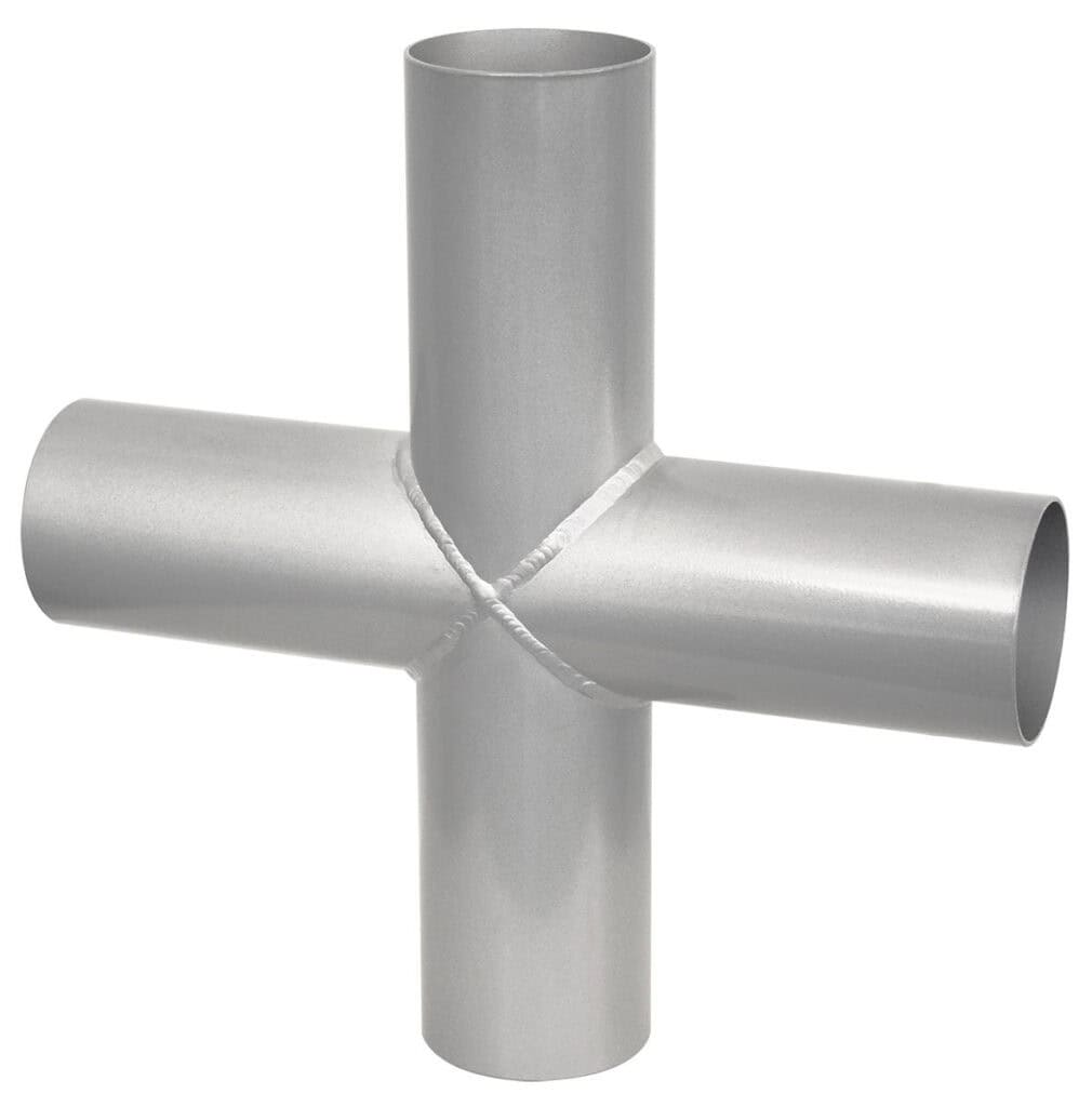 Tube-Tube Intermediate Cross Fitting | Infinity Pipe Systems
